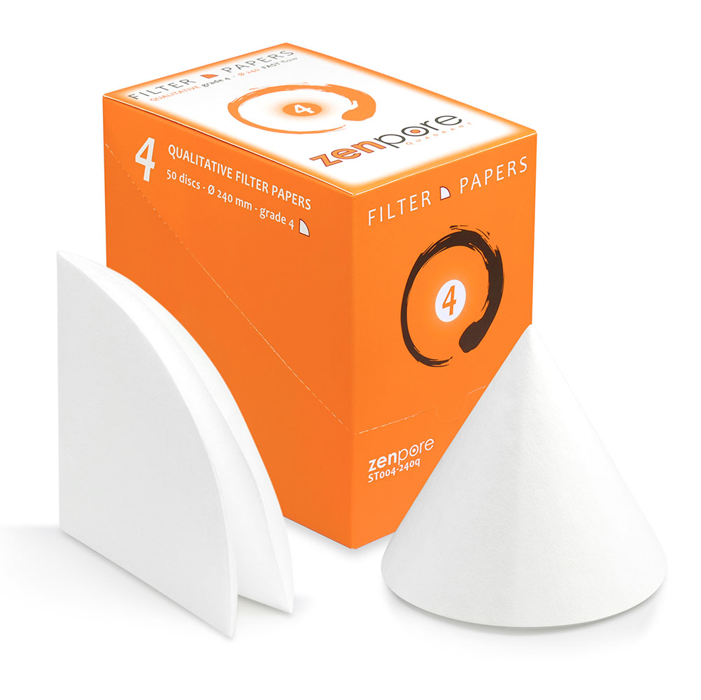 Zenpore Qualitative Grade 4 Filter Paper Fluted Filter